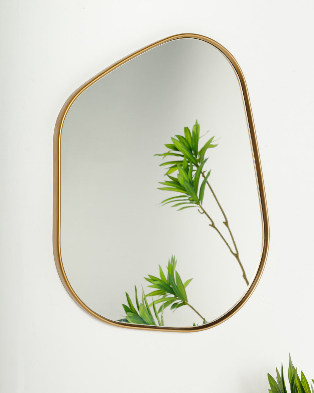 Brassy Organik Mirror - Curved Mirror | Modern Elegance for Any Room