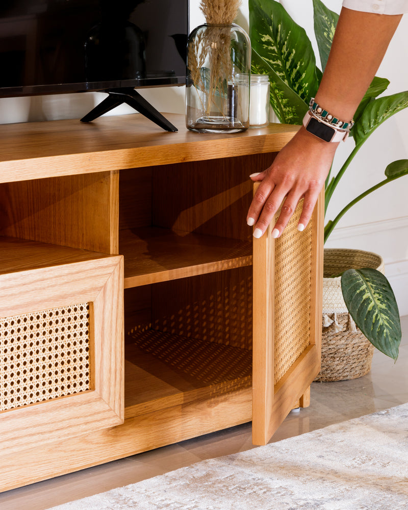 Rattan TV Unit: Elevate Your Space with elegant Living Room Furniture